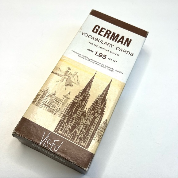 Vintage | Games | Vintage German Vocabulary Flashcards | Poshmark